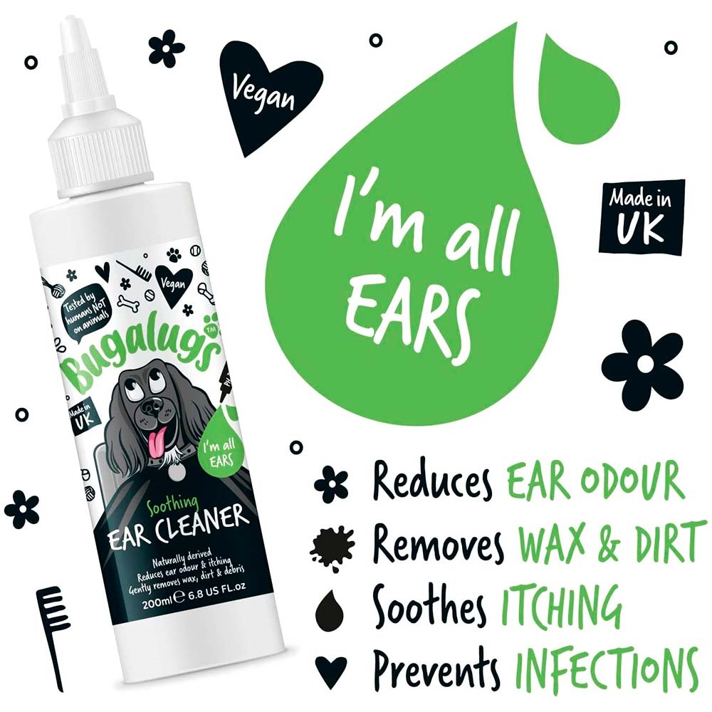 Bugalugs Vegansk Soothing Ear Cleaner Ørerens til Hunden