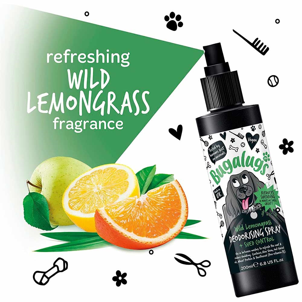 Bugalugs Vegansk Wild Lemongrass Deodorising Spray
