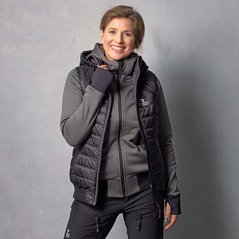 DogCoach Vatteret Hundelufter Vest Design Obelix Sort