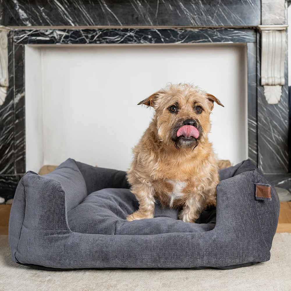 Fantail Snooze Mellow Designer Hundeseng i Farven Smoke Grey