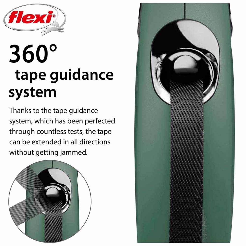Flexi New Classic Bånd Line Olive M 5 Meter Max 25 Kg