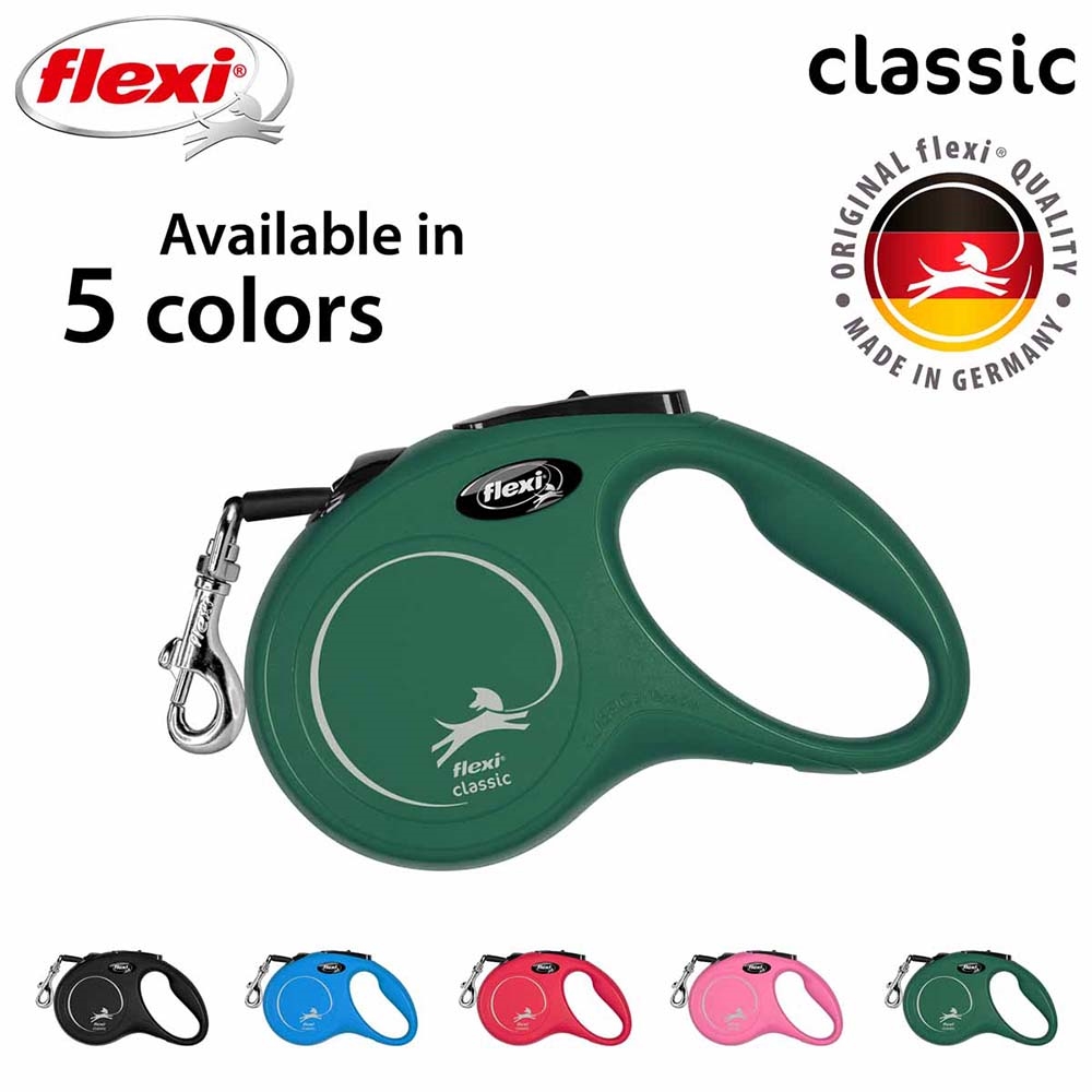 Flexi New Classic Bånd Line Olive M 5 Meter Max 25 Kg