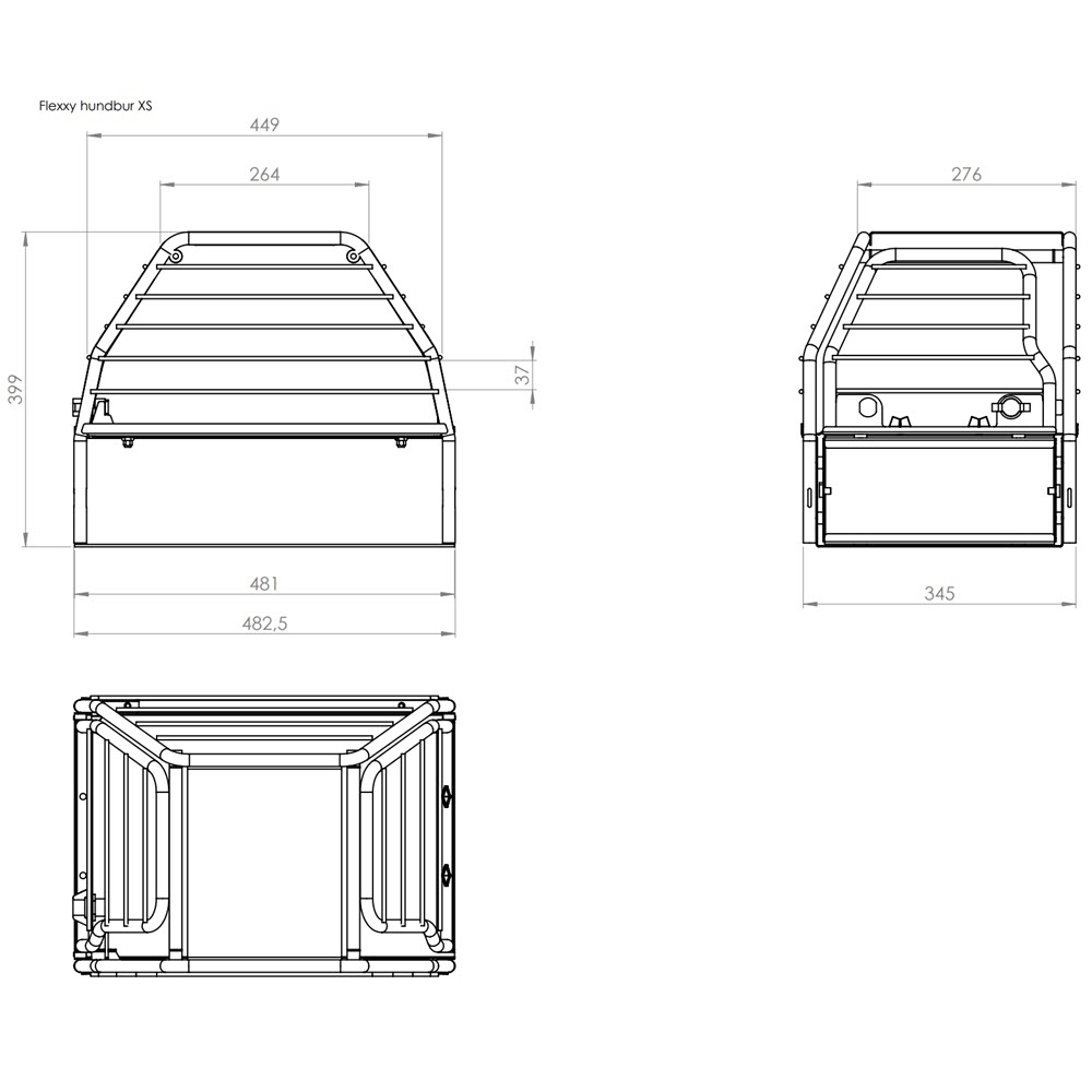 Flexxy Hundebur Til Bilen Enkelt str. XSMALL