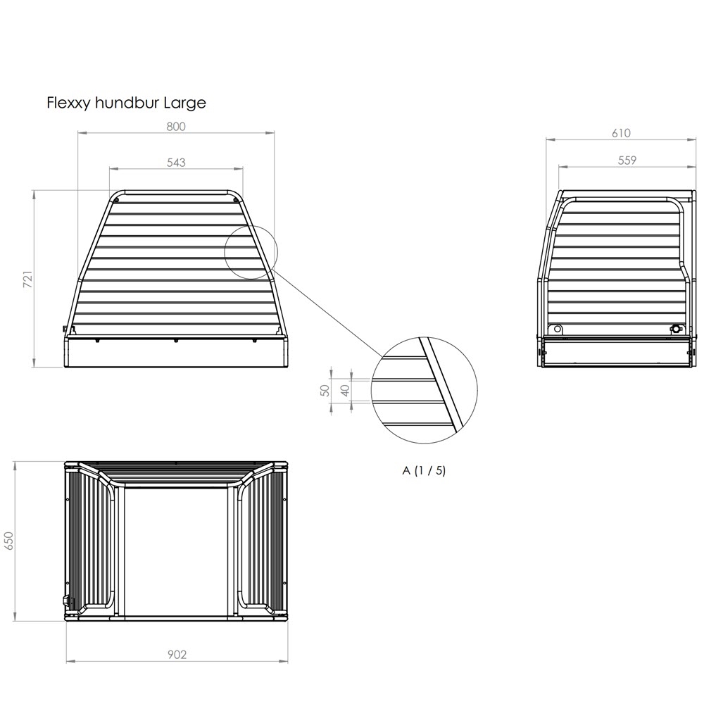 Flexxy Hundebur Til Bilen Enkelt str. LARGE