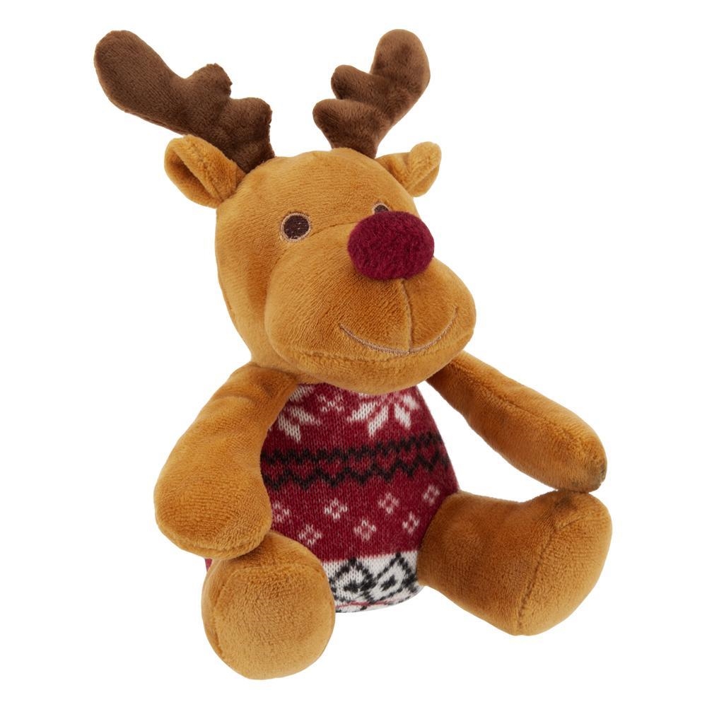 Scruffs Cosy Santa Paws Juletæppe Med Plys Rensdyr Rød