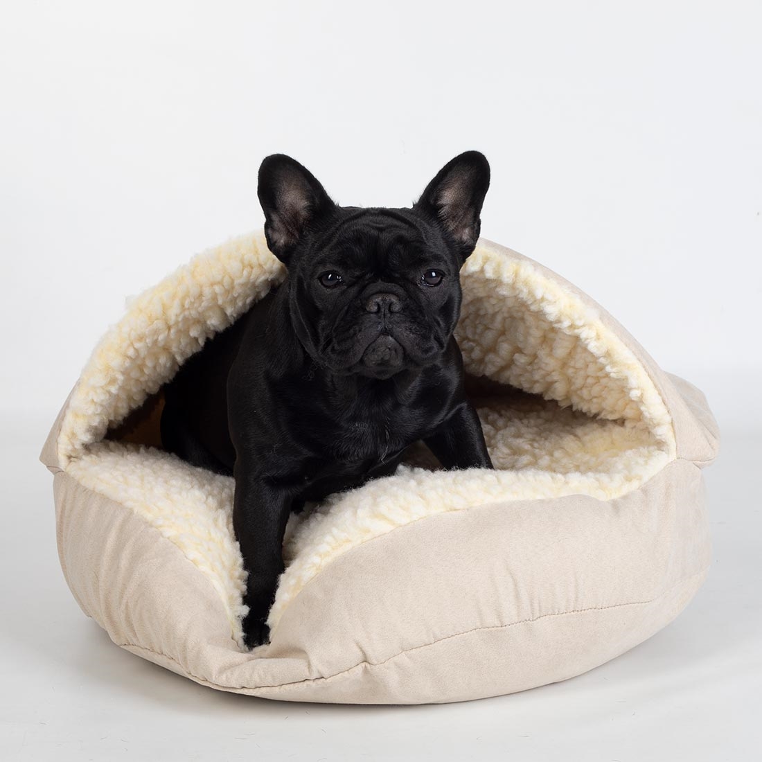 SnooZer Cozy Cave Hundehule LUXURY MICROSUEDE Design Buckskin