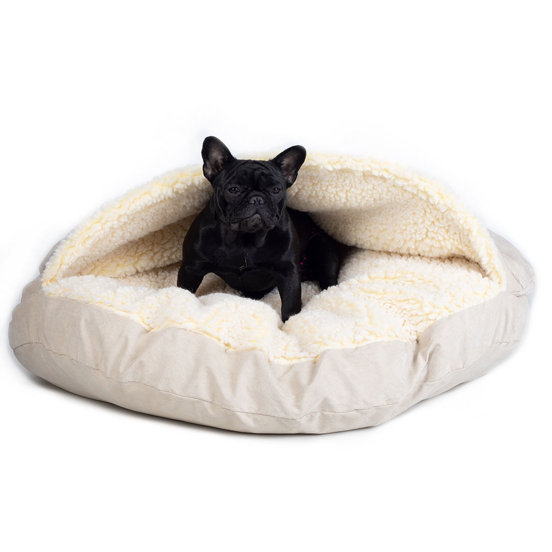 SnooZer Cozy Cave Hundehule LUXURY MICROSUEDE Design Buckskin