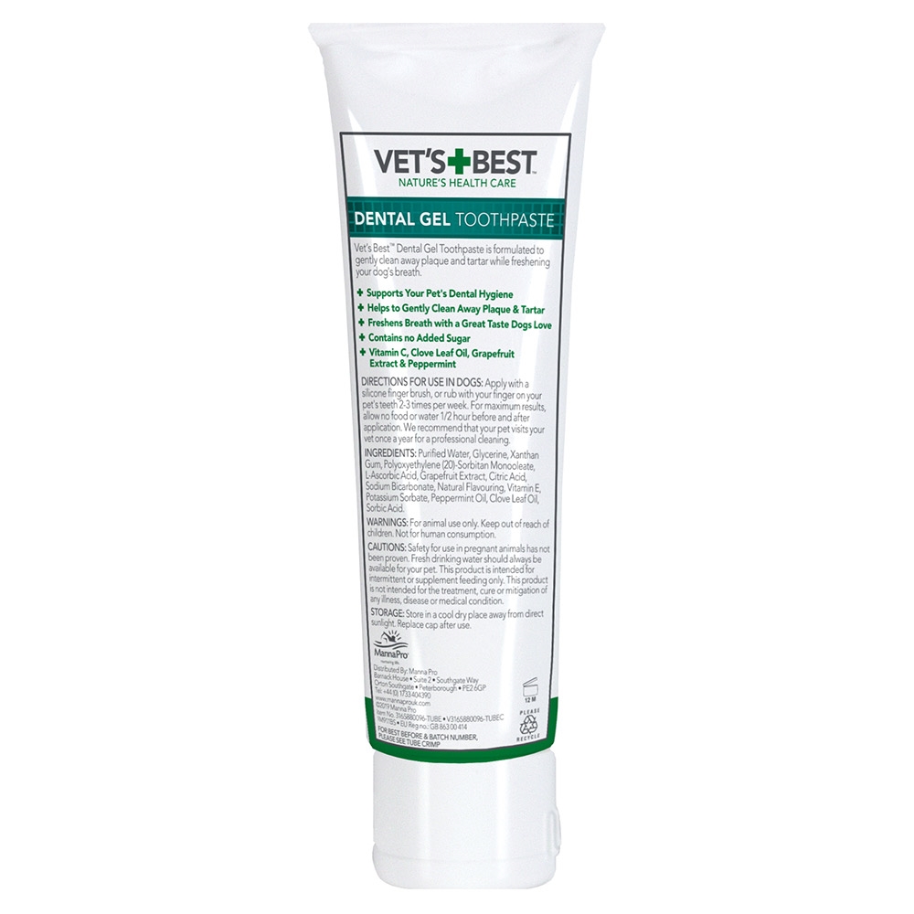Vets Best Dental Gel Toothpaste Hundens Luksus Tandpasta