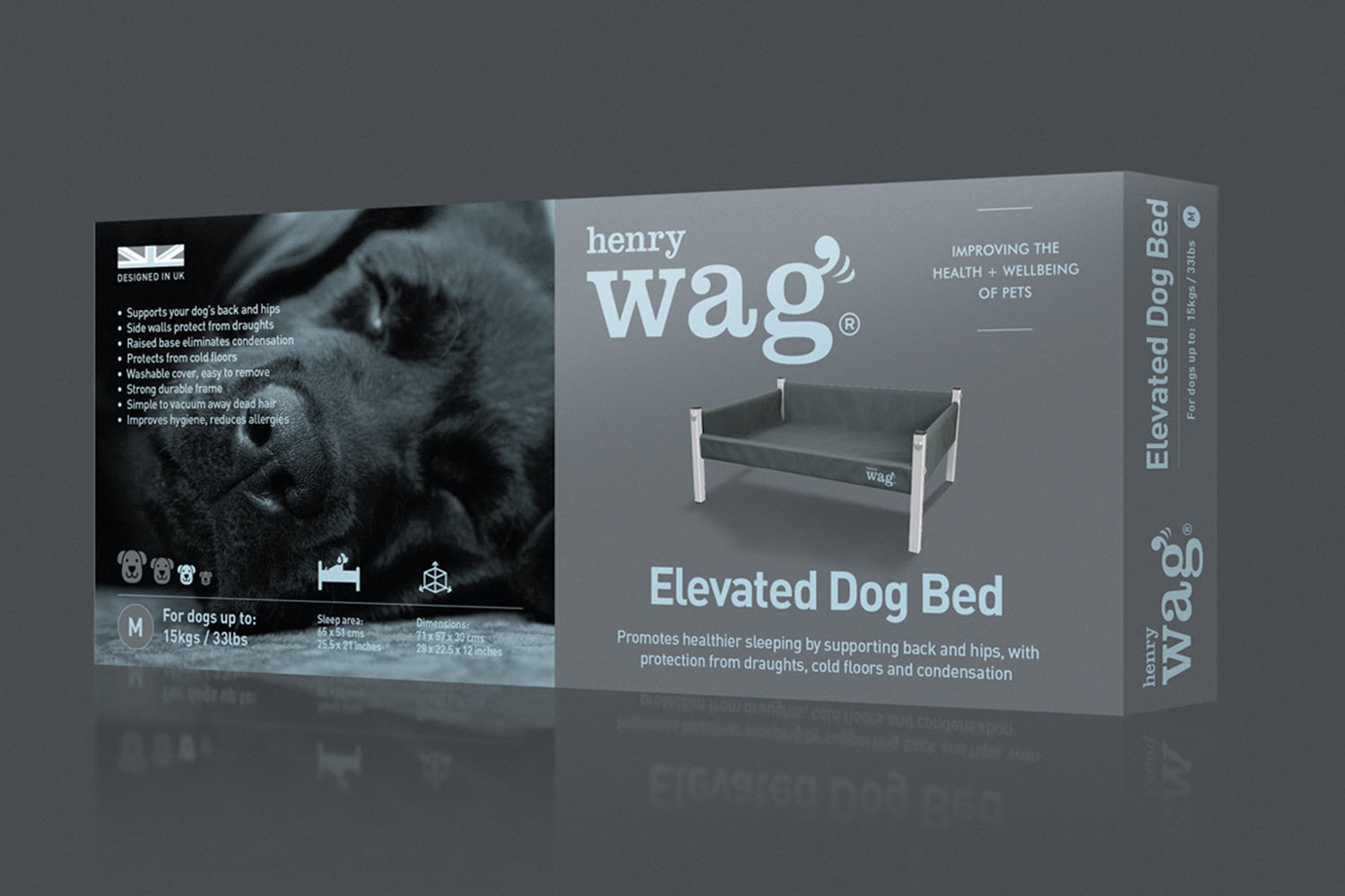 Henry Wag Elevated Dog Bed Hævet Hundeseng På Ben