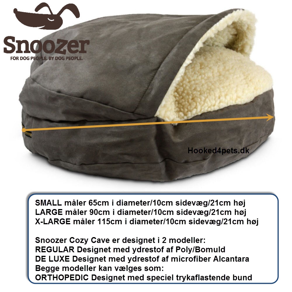 SnooZer Cozy Cave Hundehule LUXURY MICROSUEDE Design Buckskin
