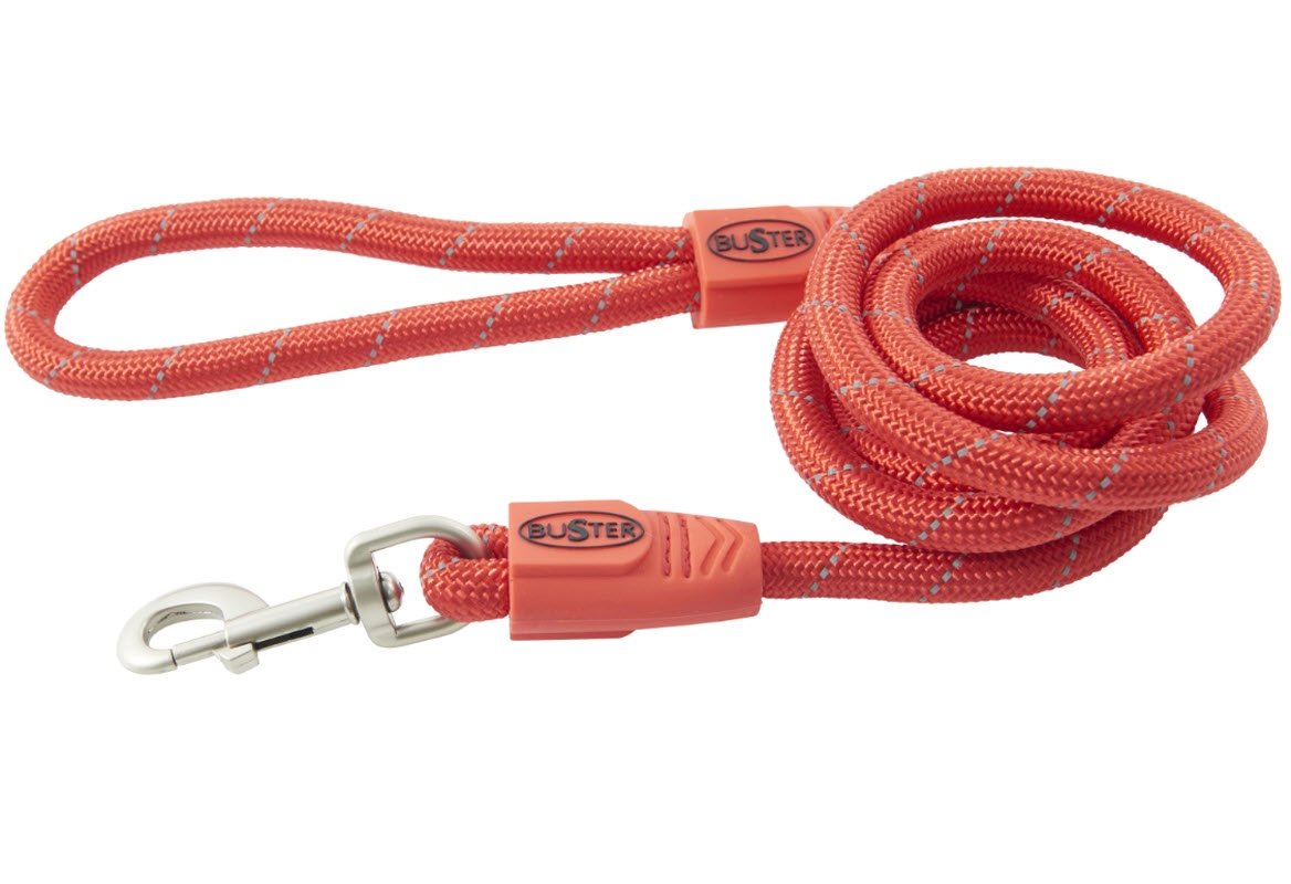 Buster Reflective Rope Hundeline Rød