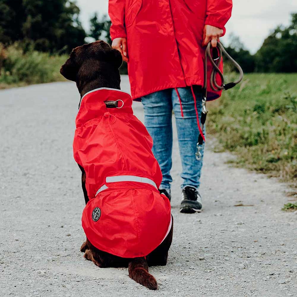 Hunter Uppsala Rain Regnjakke Til Hunden i Rød
