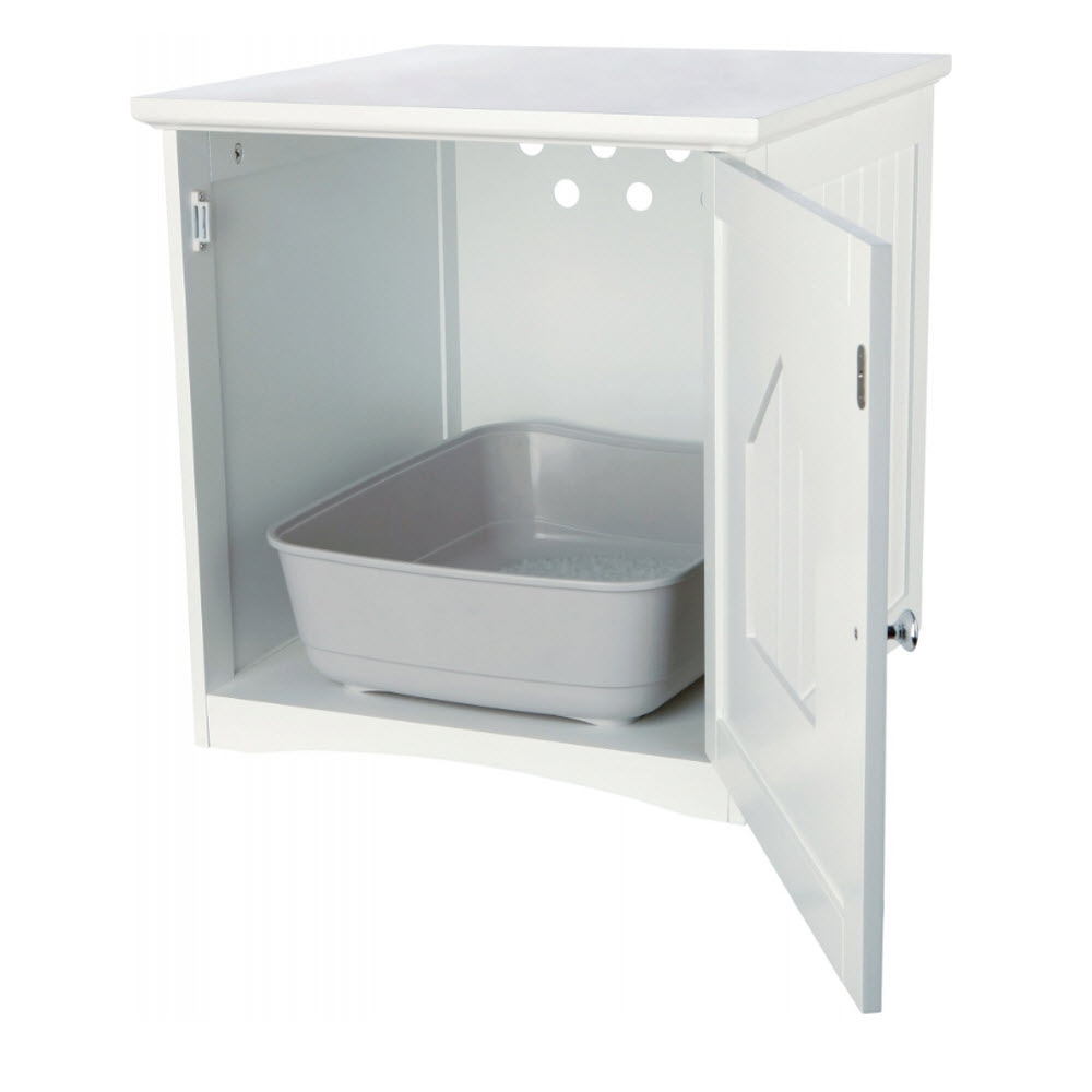 KatteHus Med KatteToilet Hvidt og Smukt