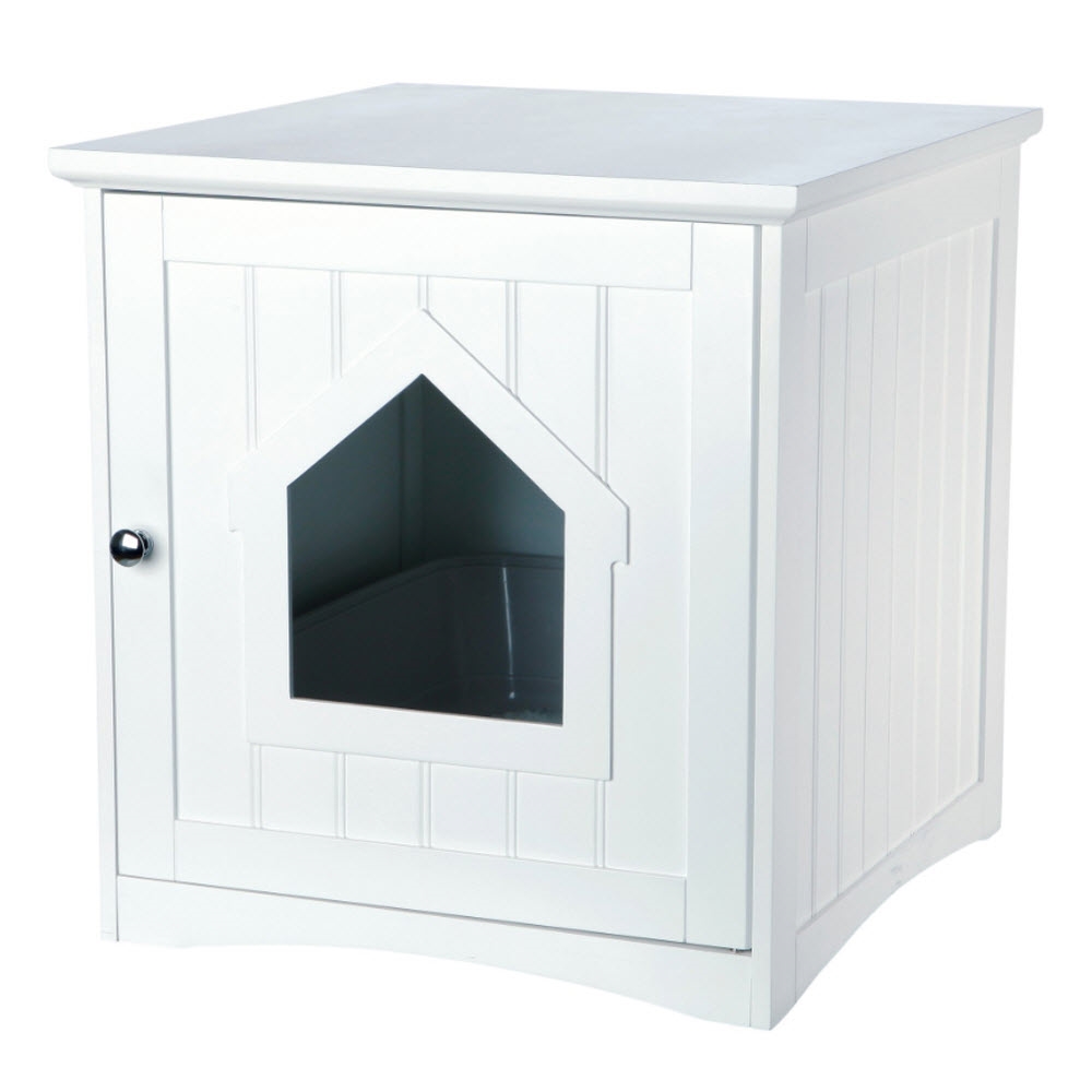 KatteHus Med KatteToilet Hvidt og Smukt