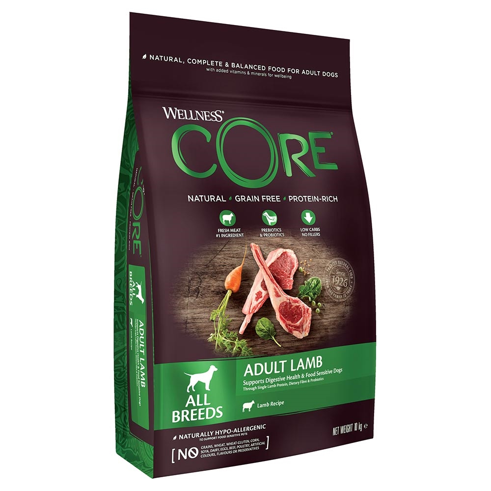Wellness Core Adult Lamb Tørfoder til Voksne Hunde med Lam
