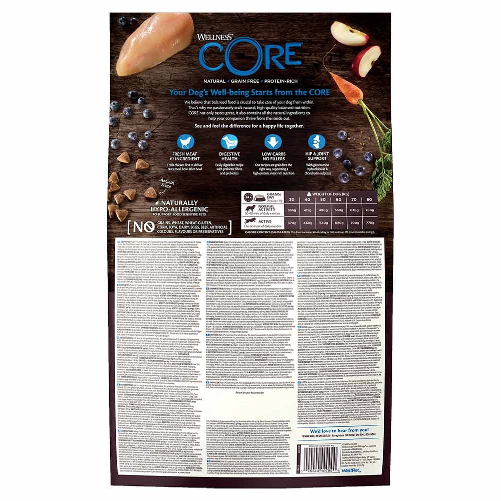 Wellness Core Adult Original Tørfoder til Store Racer KYLLING